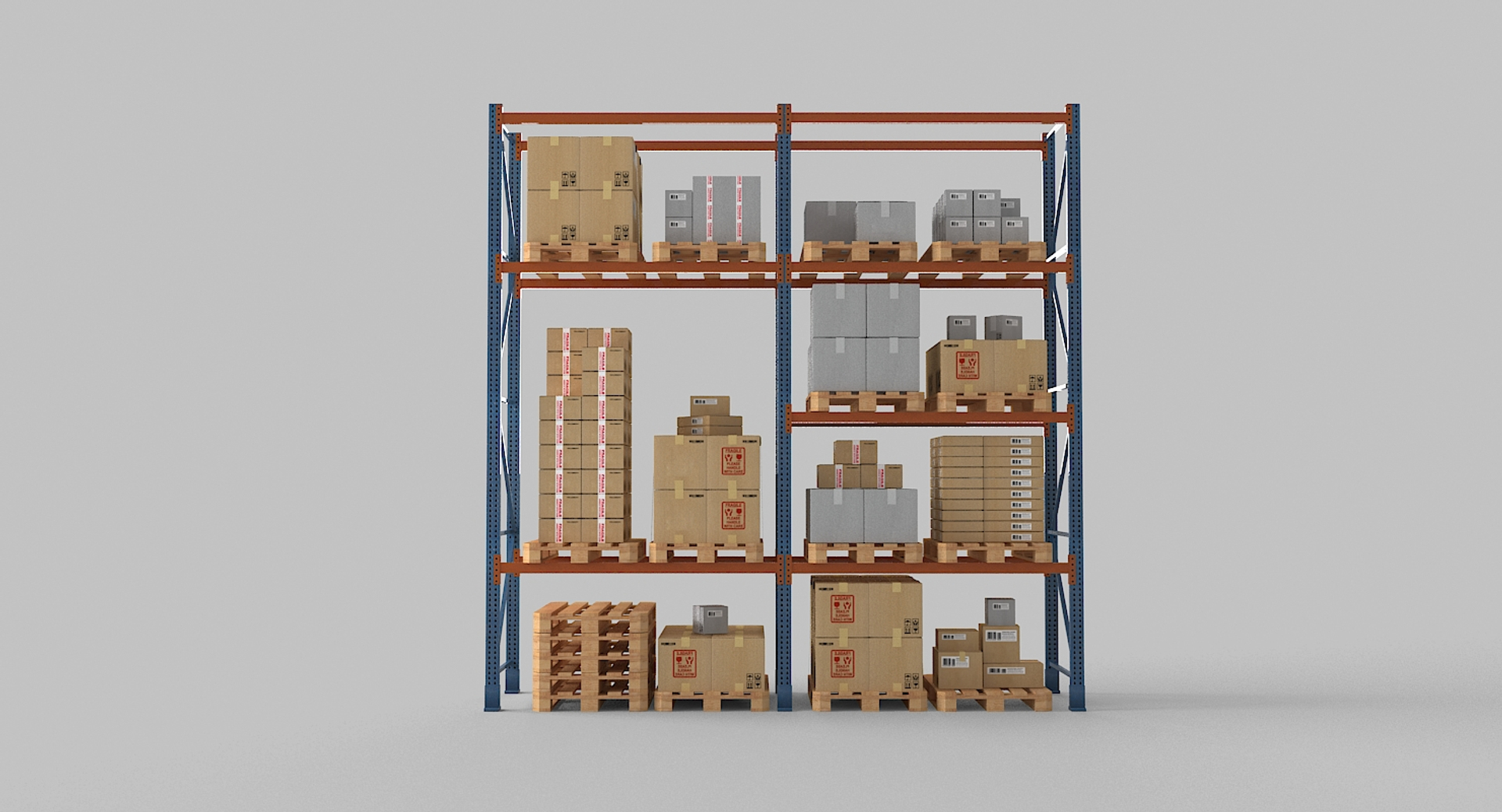 3D Pallet Rack - TurboSquid 1265174