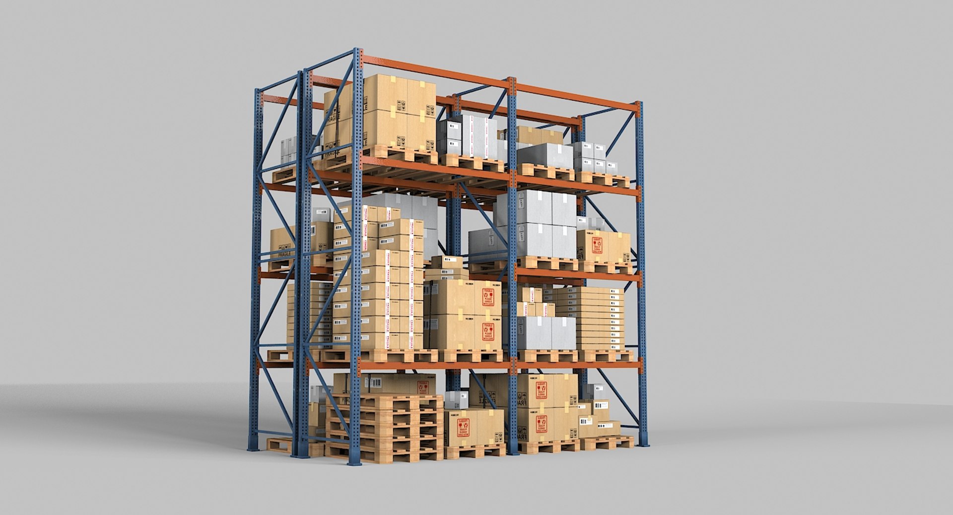 3D Pallet Rack - TurboSquid 1265174