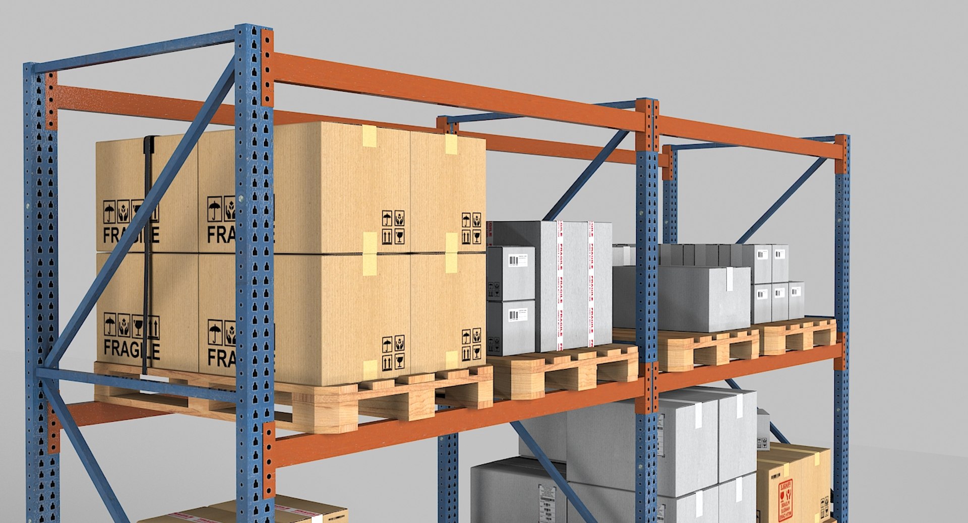 3D Pallet Rack - TurboSquid 1265174