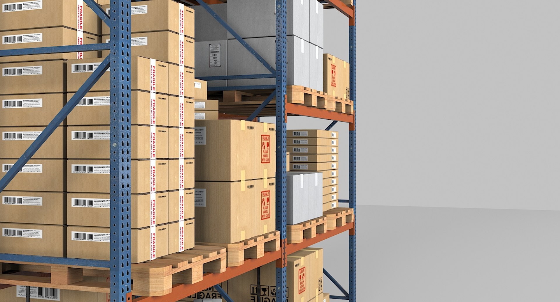 3D Pallet Rack - TurboSquid 1265174