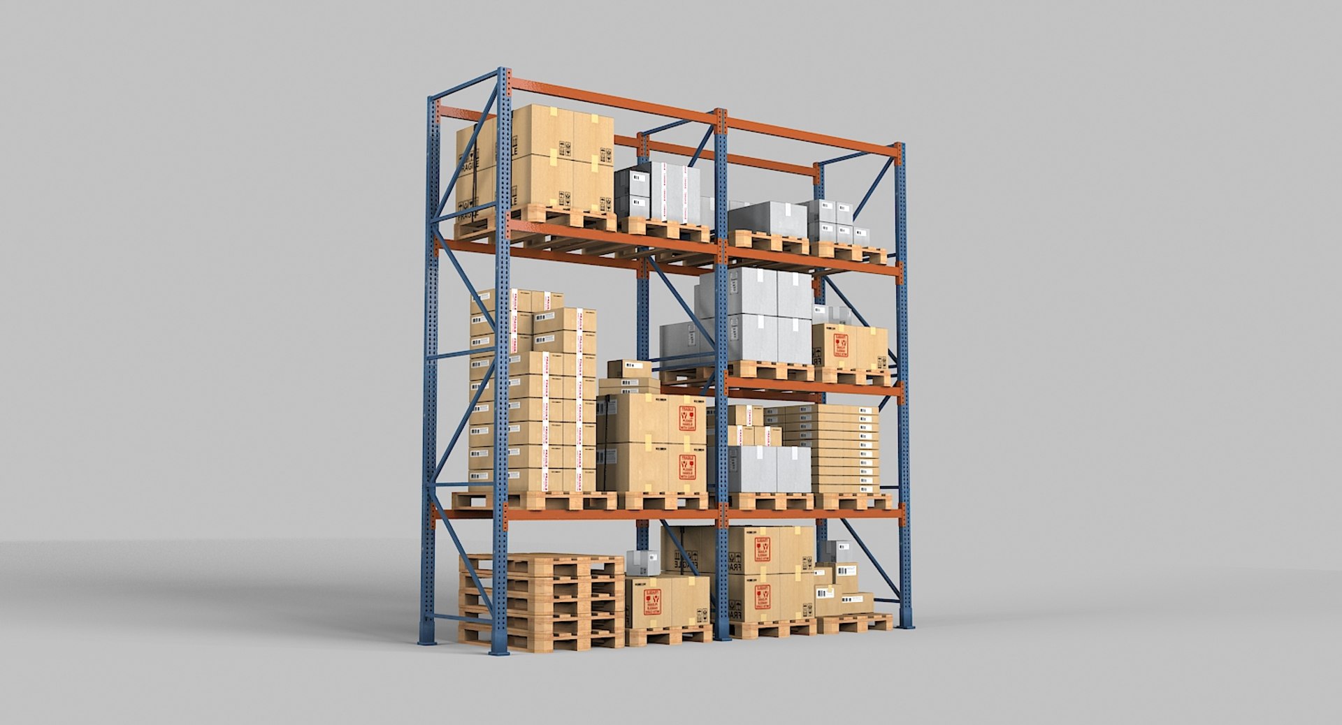 3D Pallet Rack - TurboSquid 1265174