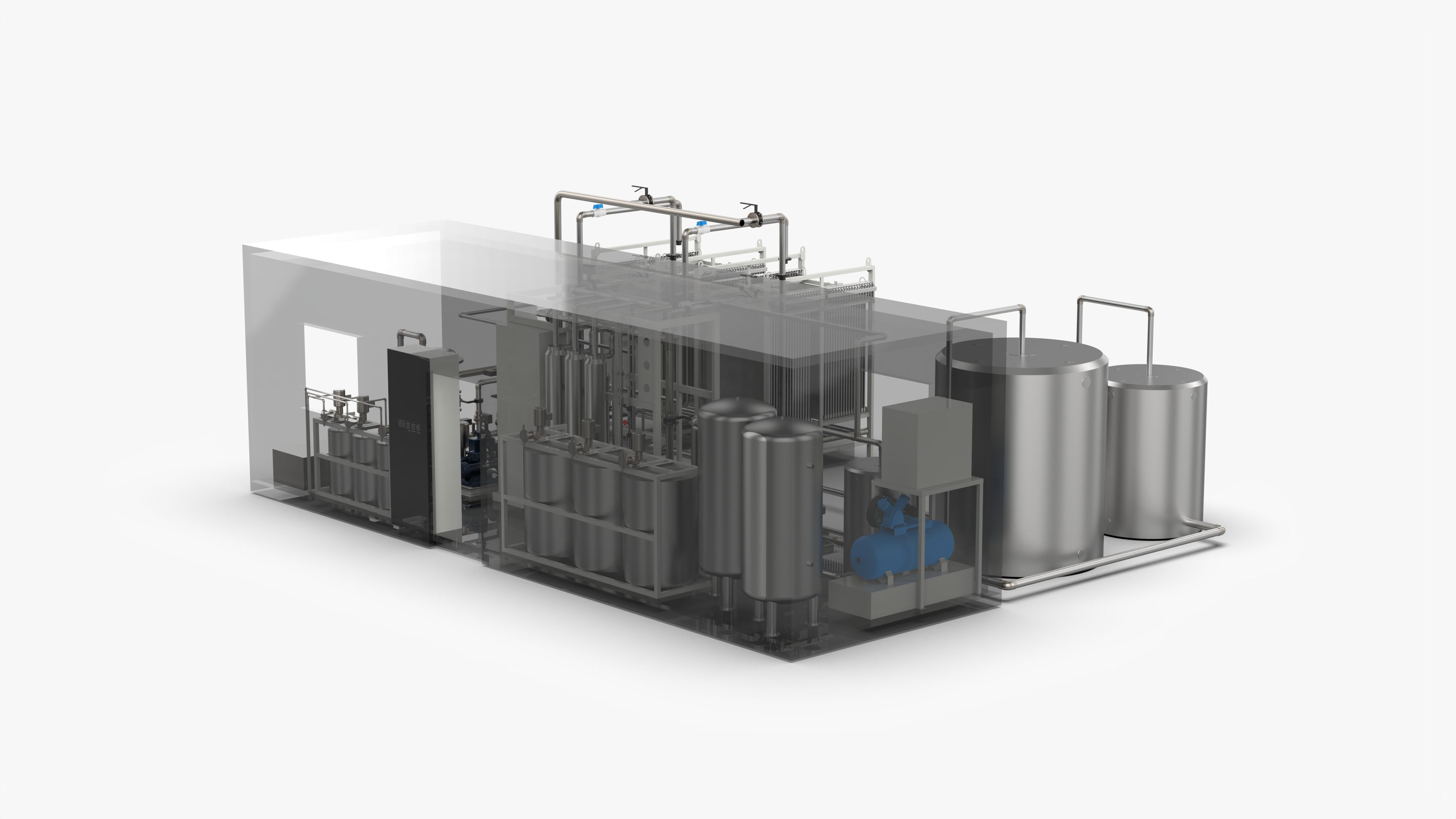 3D MBR Sewage Integrated Treatment System - TurboSquid 2009475