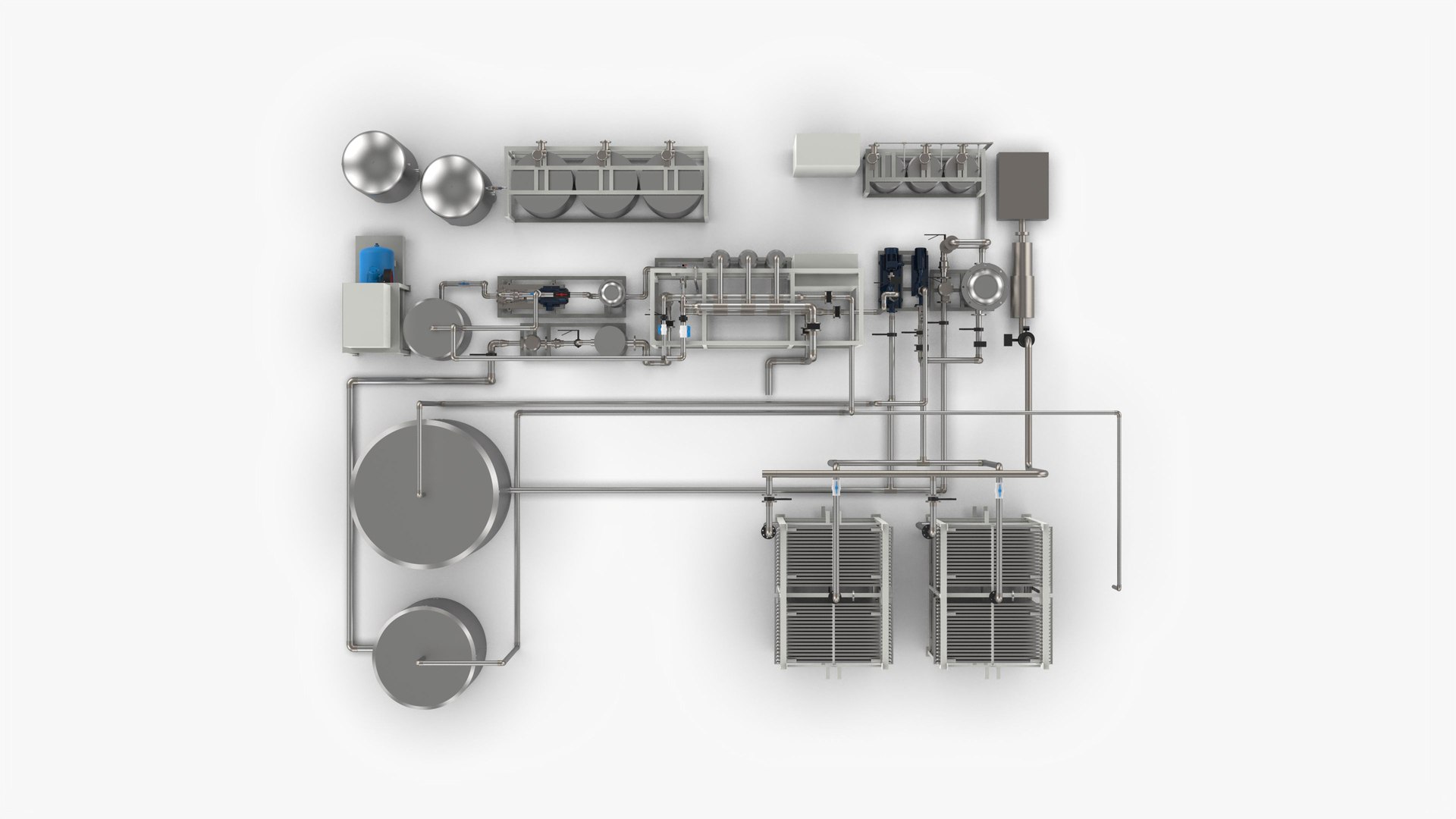 3D MBR Sewage Integrated Treatment System - TurboSquid 2009475