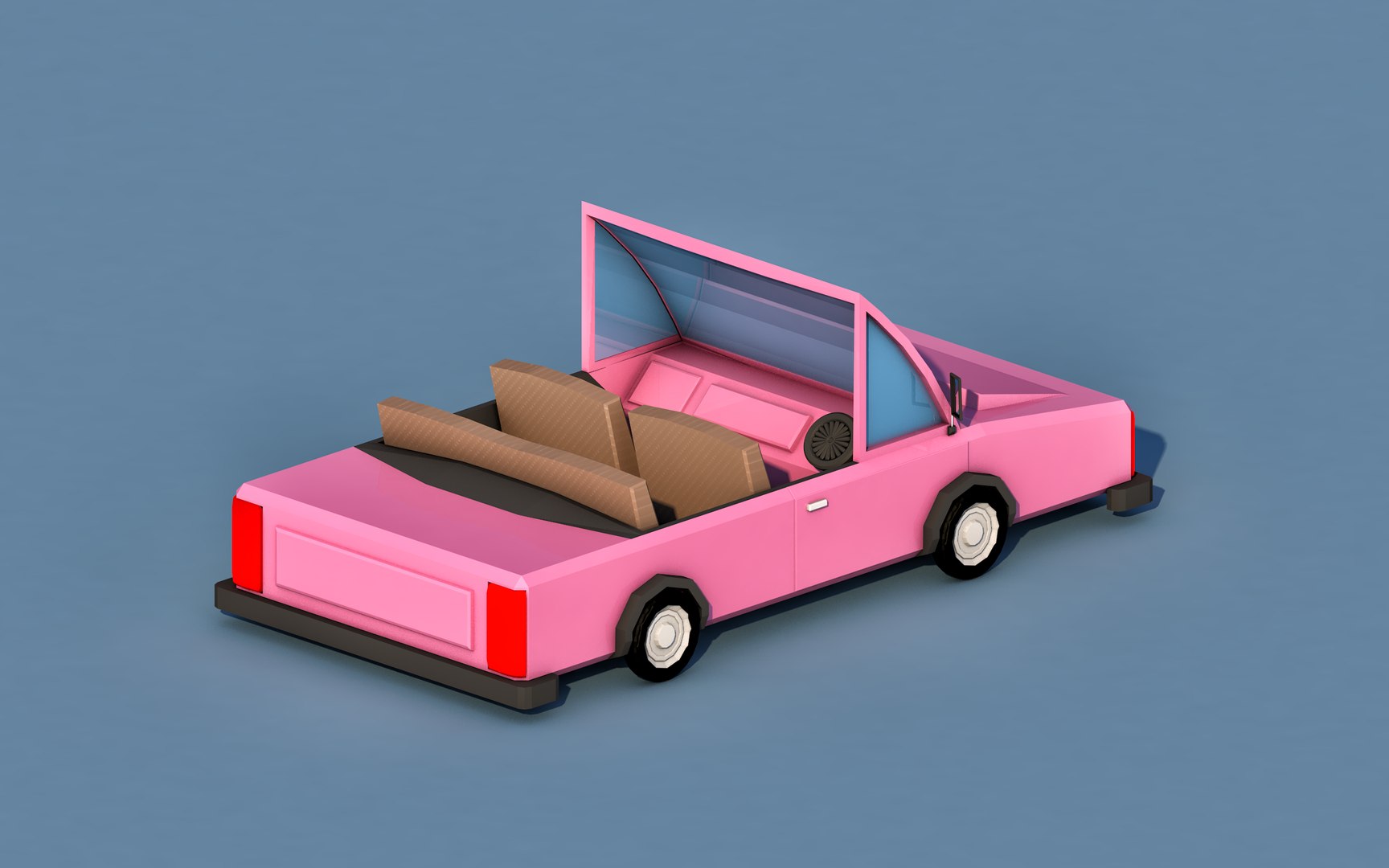 Car Cartoon Open 3D Model - TurboSquid 1343835
