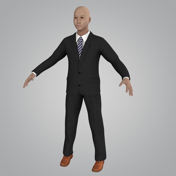 3ds max male character rigged