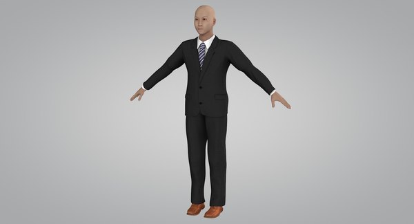3ds max male character rigged