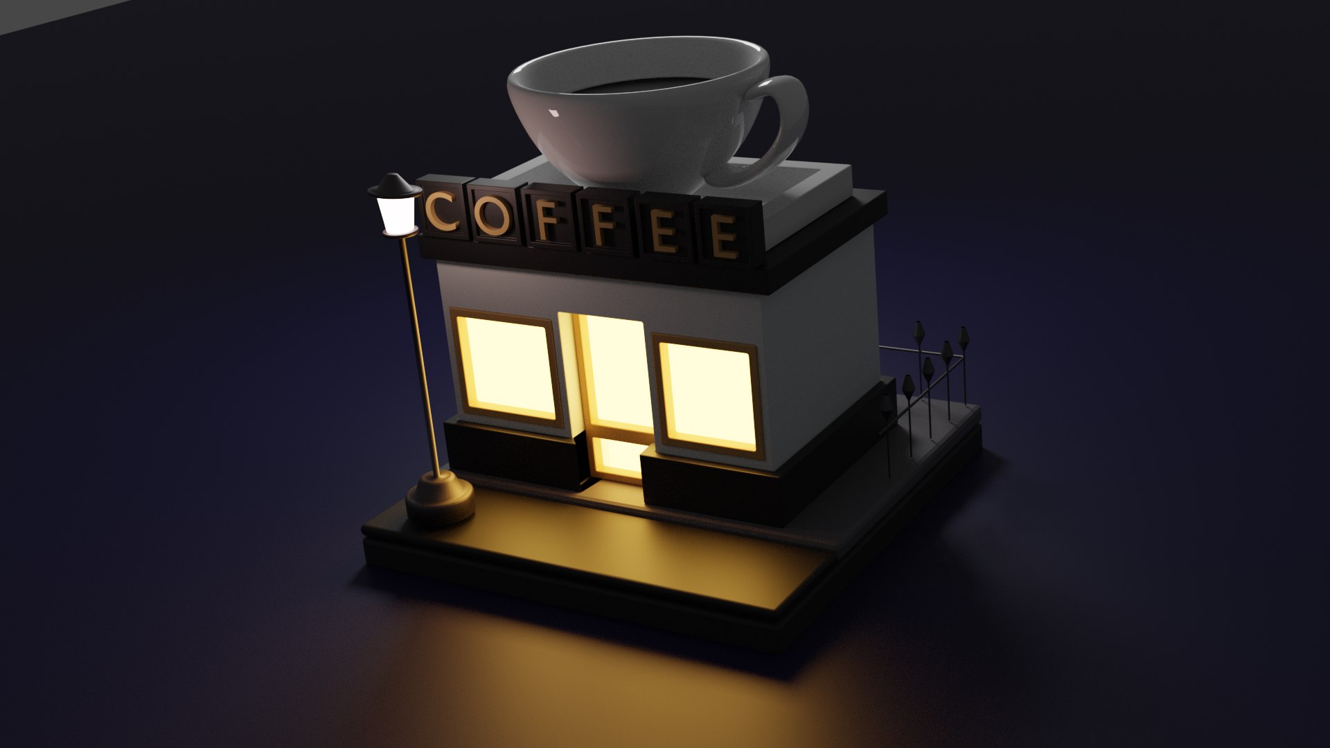 3D coffee shop model - TurboSquid 2133641