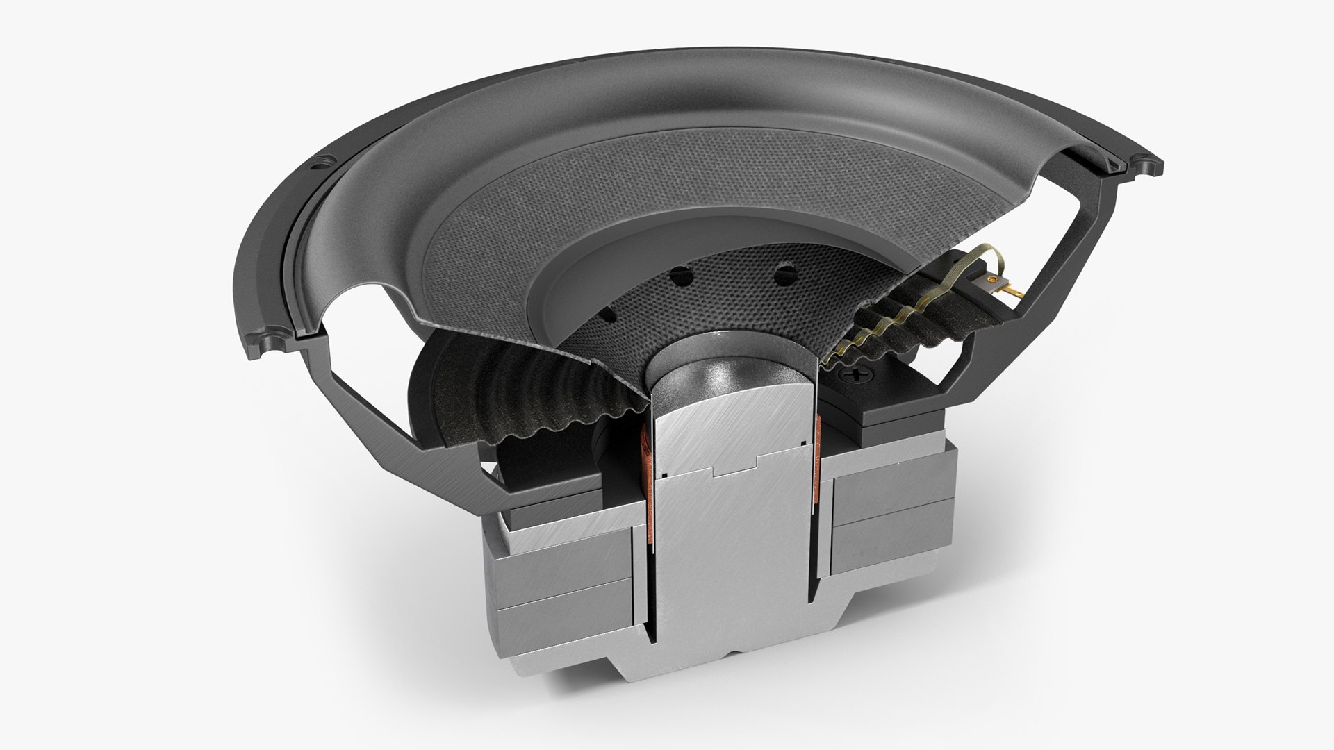 Peerless Subwoofer Cross Section 3D Model - TurboSquid 2026903
