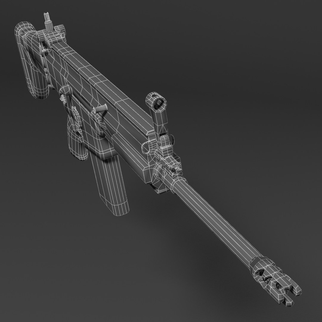 3ds Max Assault Rifle Fn Scar-h