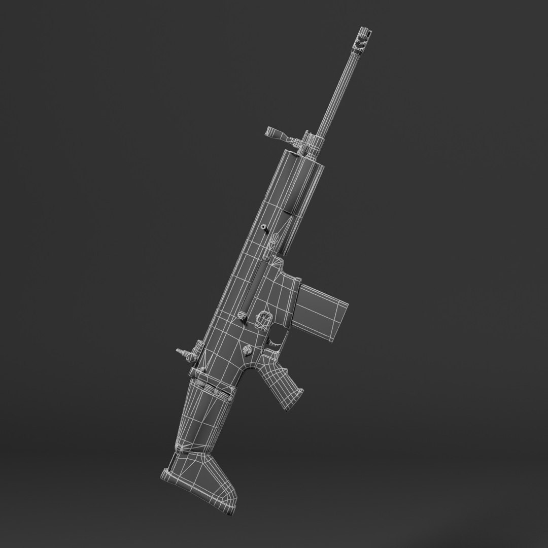 3ds Max Assault Rifle Fn Scar-h