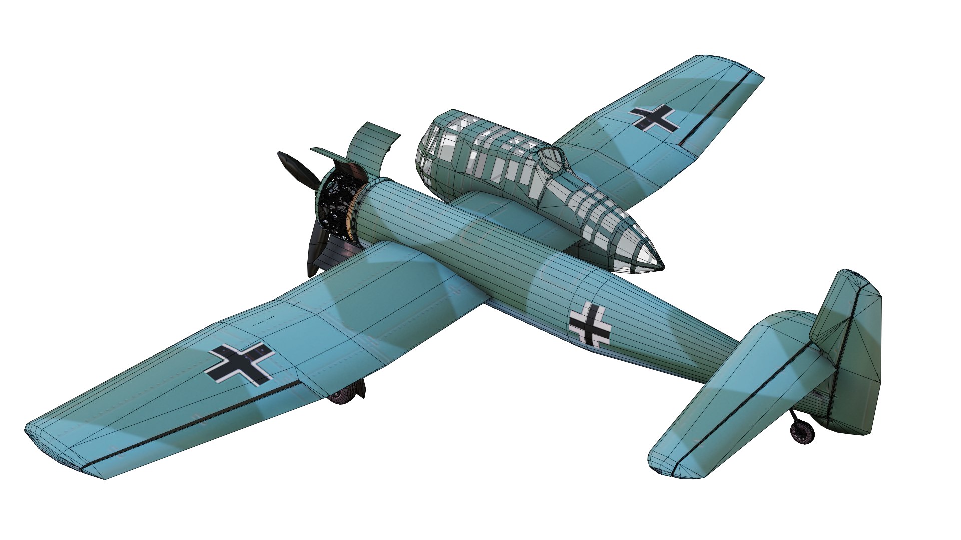 3D Blohm And Voss BV 141 - TurboSquid 2340445
