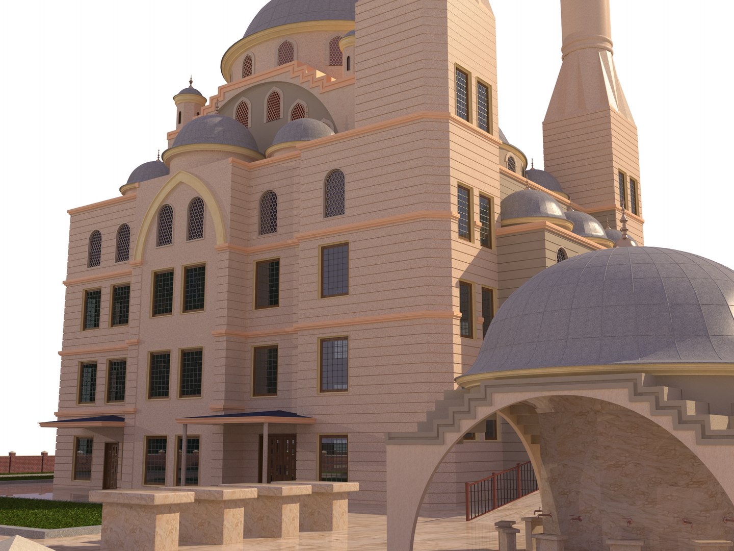 Ottoman Mosque 3d Model