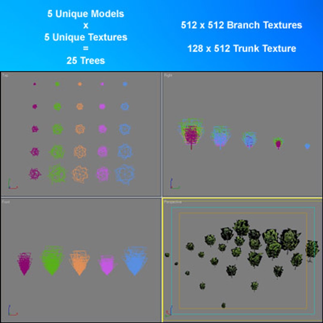 3ds Max Trees Bark Architectural