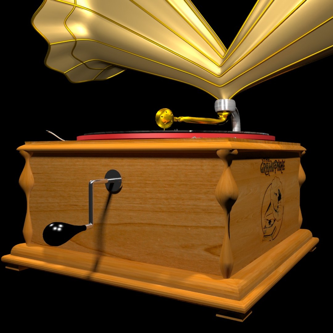 3d gramophone model