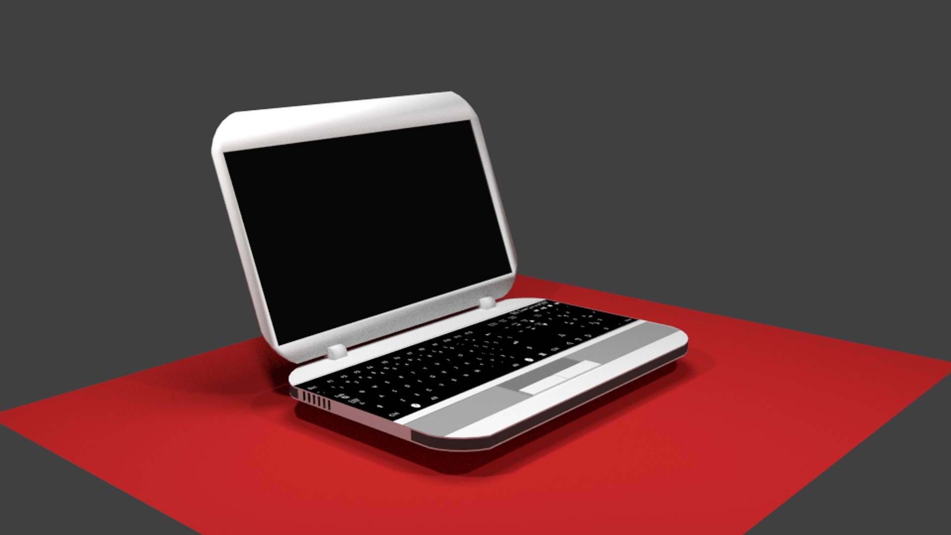 3d laptop format materials model