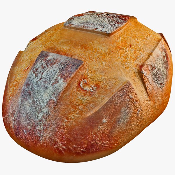 3d bread kitchen food model