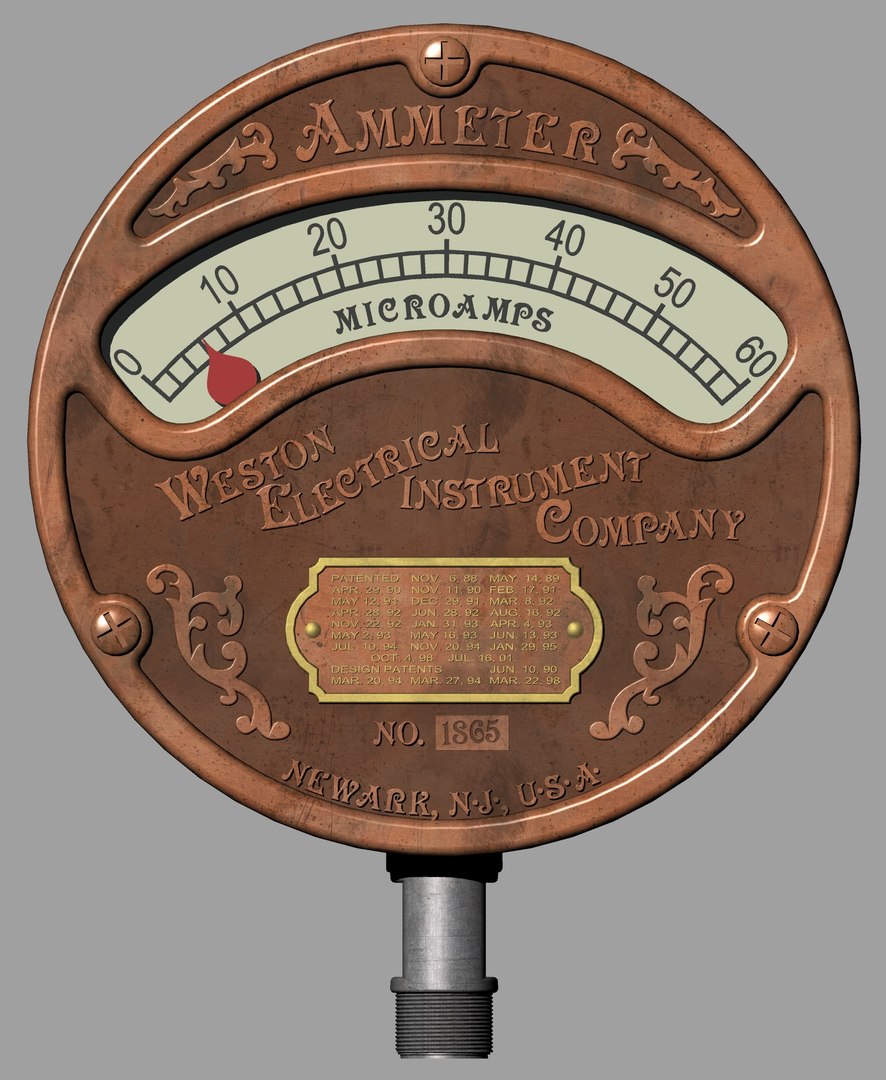 Vintage Ammeter Weston Electrical 3D Model - TurboSquid 1374901