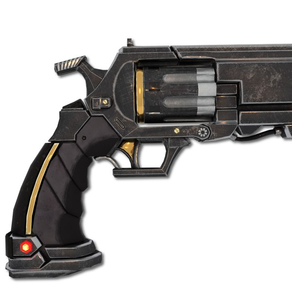 3d xenon hand revolver model