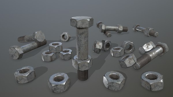 3D bolts - TurboSquid 1541616