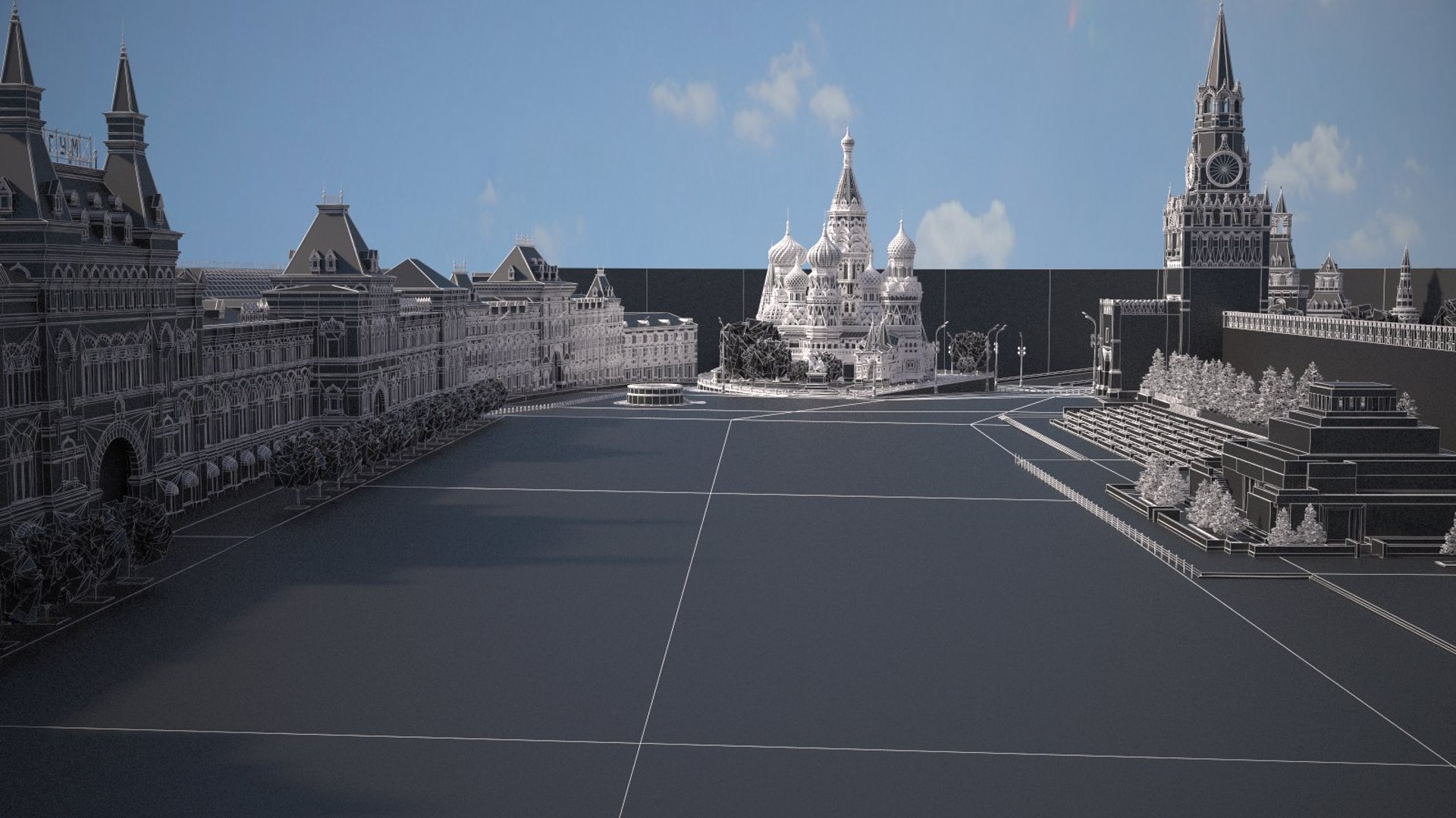 3D Model Red Square Russia - TurboSquid 1271146