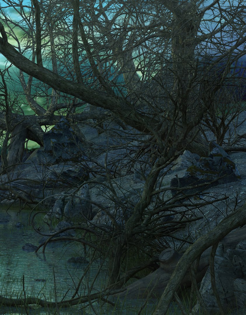 3D Sci-fi Swamp - TurboSquid 1461241
