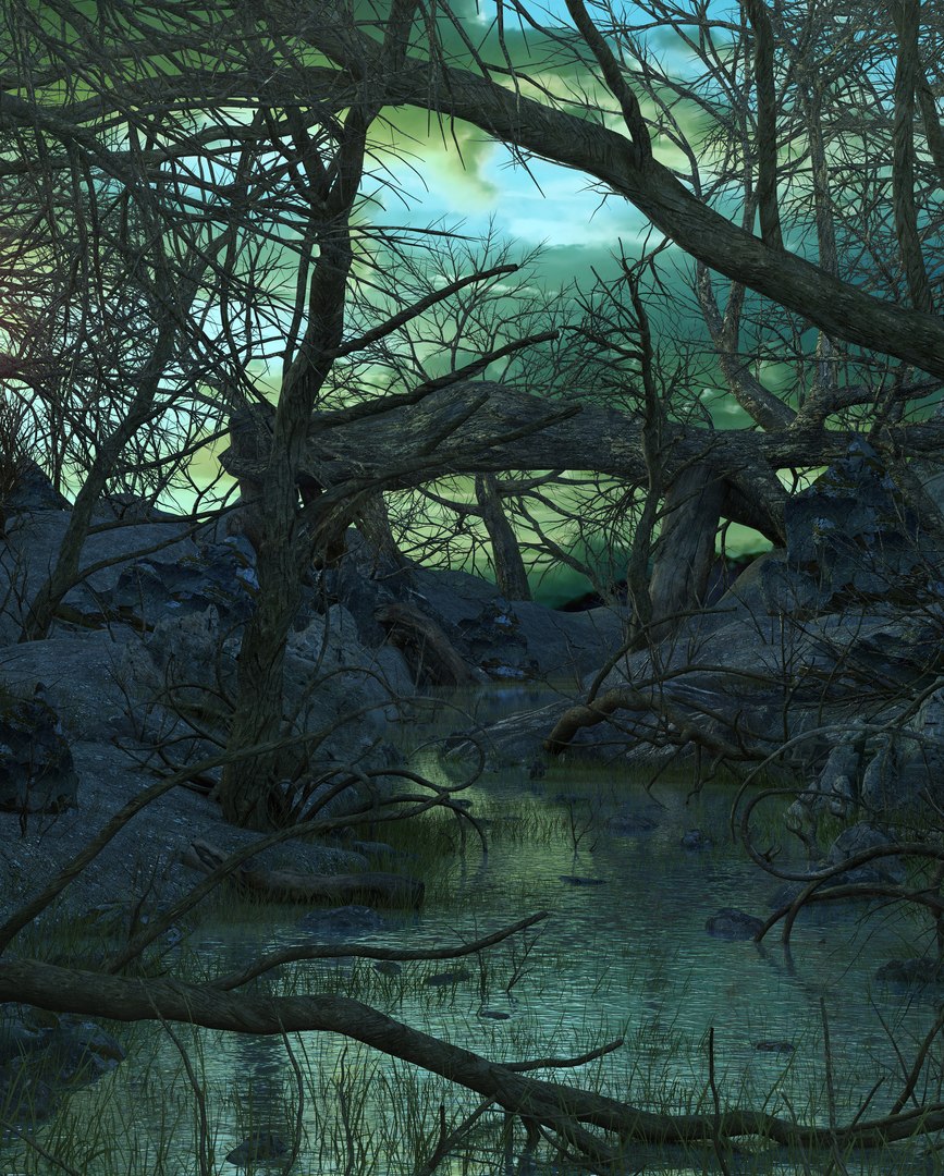 3D Sci-fi Swamp - TurboSquid 1461241