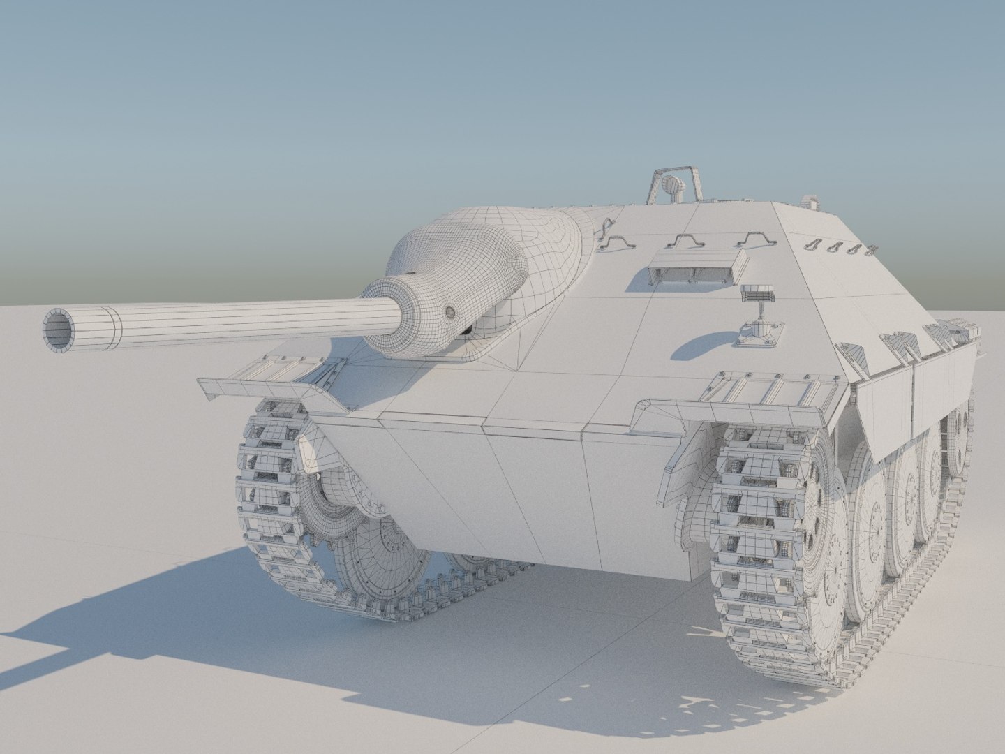 3d Jagdpanzer 38 Hetzer German Tank