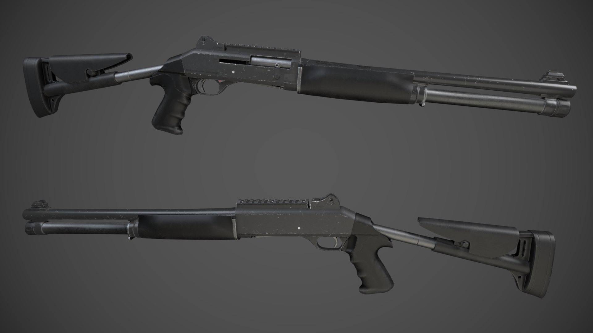 3D m1014 shotgun model - TurboSquid 1576187