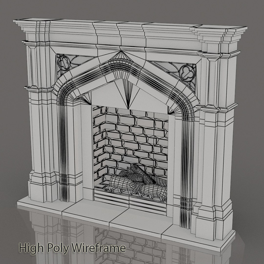 marble mantle 3d max