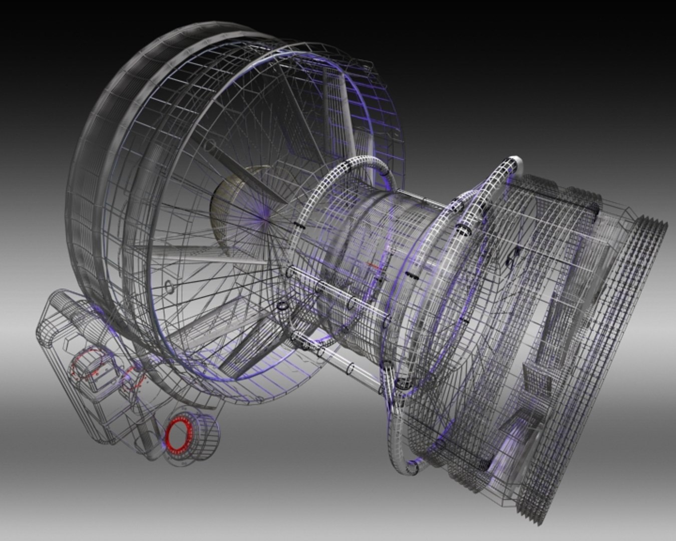 3d Aircraft Engine Model