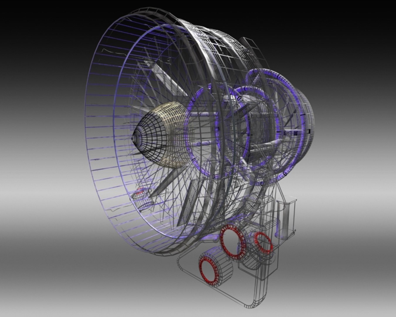 3d Aircraft Engine Model