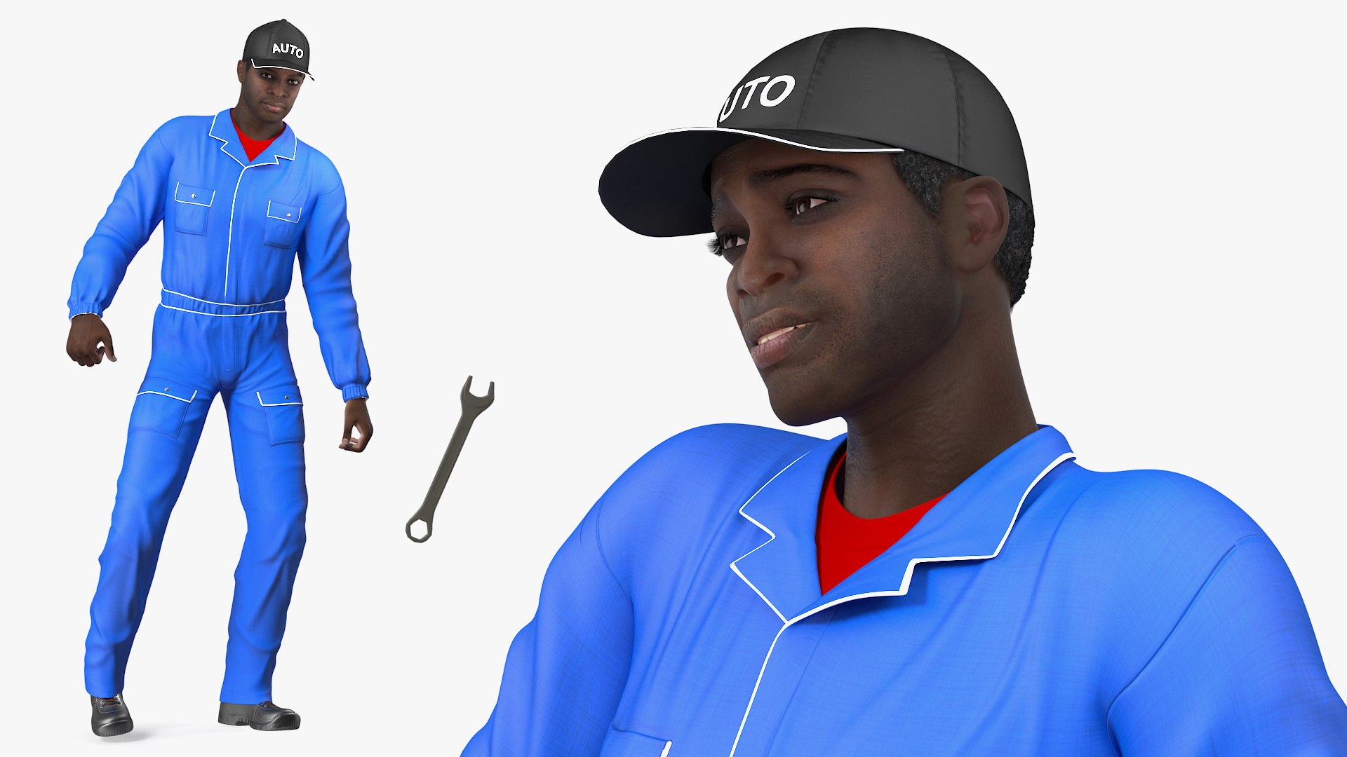 Dark Skin Black Auto Model - TurboSquid 1672897