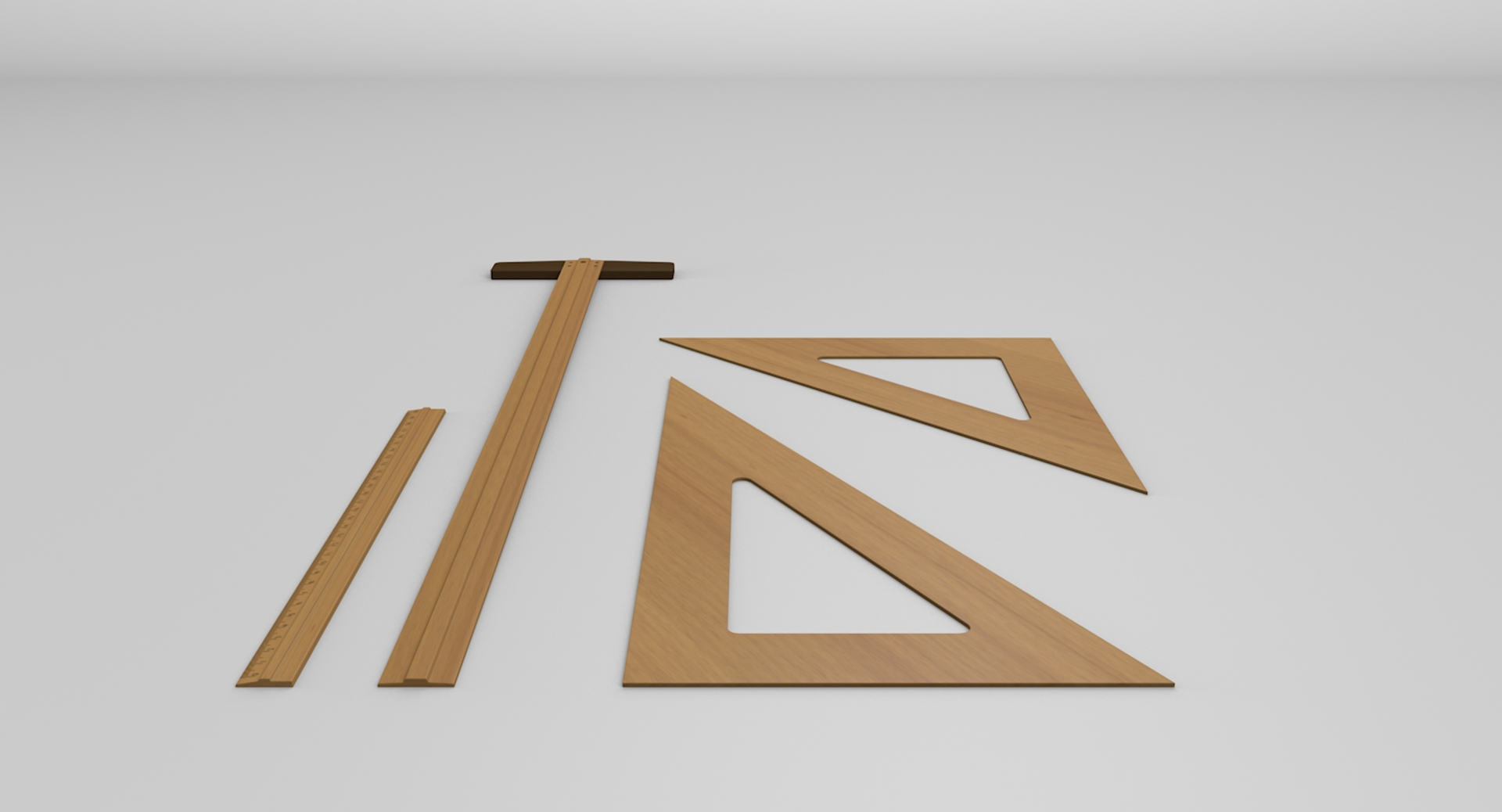 Drafting Tools Set 3D Model - TurboSquid 1188848