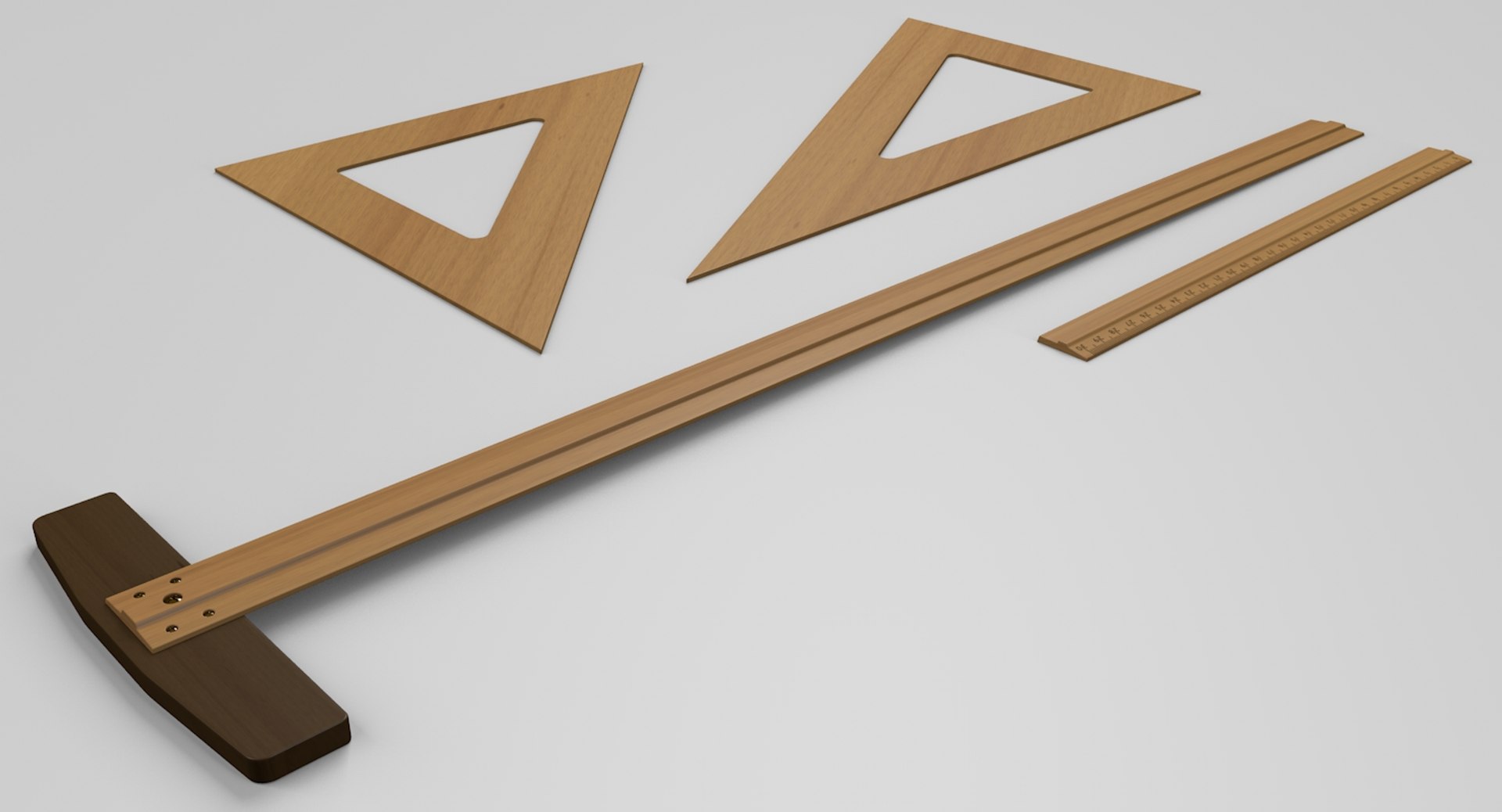 Drafting Tools Set 3D Model - TurboSquid 1188848