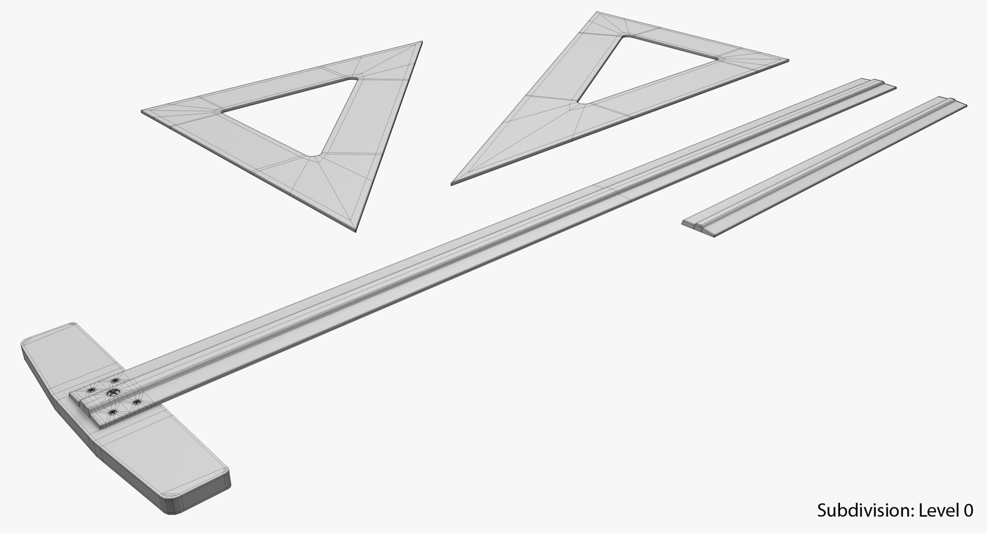 Drafting Tools Set 3D Model - TurboSquid 1188848