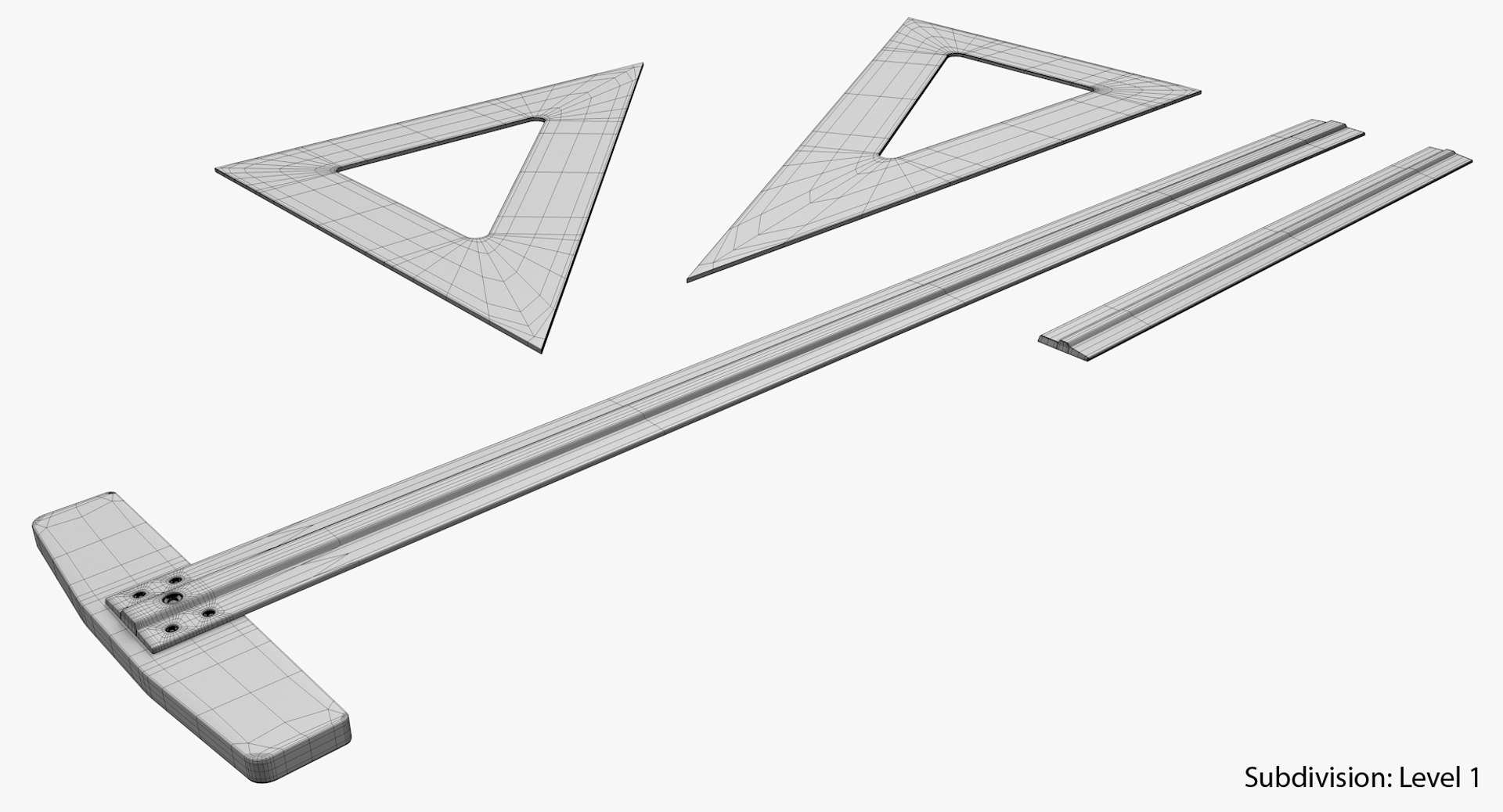 Drafting Tools Set 3D Model - TurboSquid 1188848