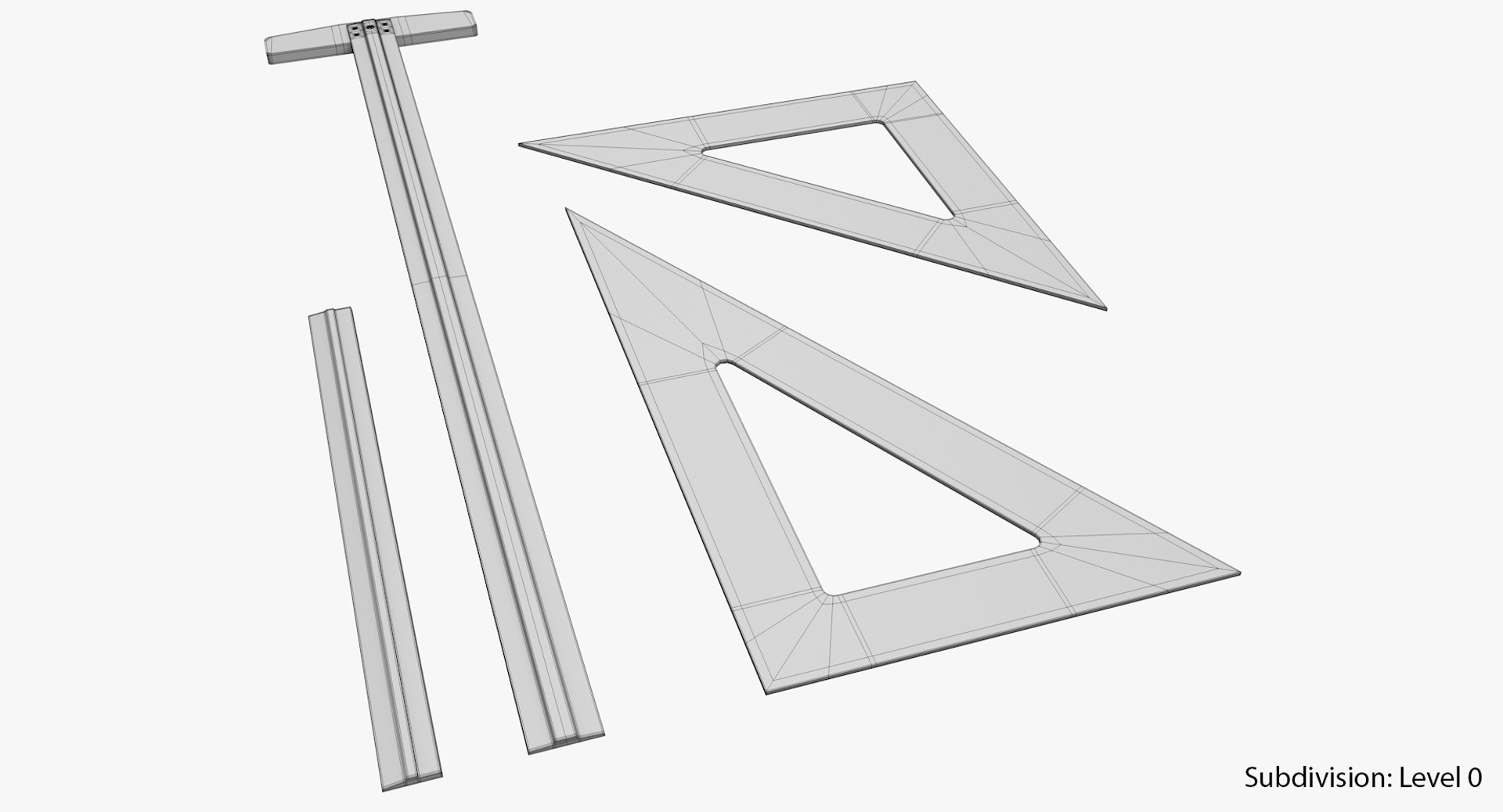 Drafting Tools Set 3D Model - TurboSquid 1188848