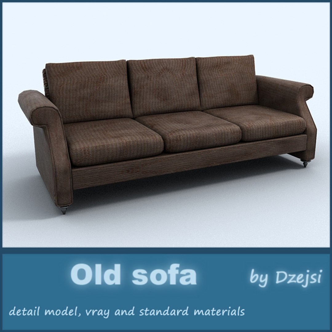 3d Old Sofa Interior Model