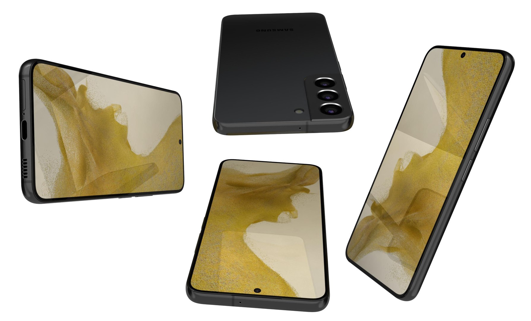 Samsung Galaxy S22 Phantom Black 3D model - TurboSquid 1870619