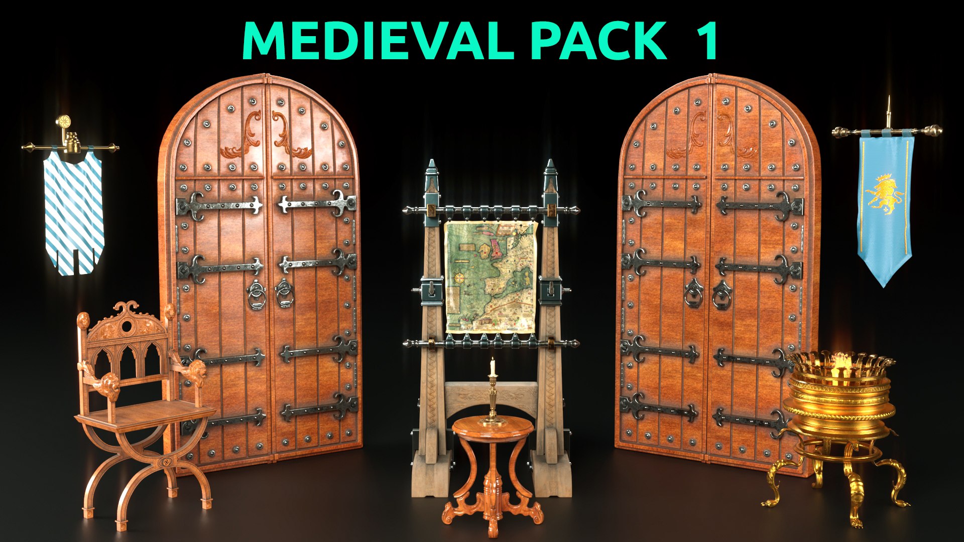 Medieval Pack One 3D Model - TurboSquid 2037779