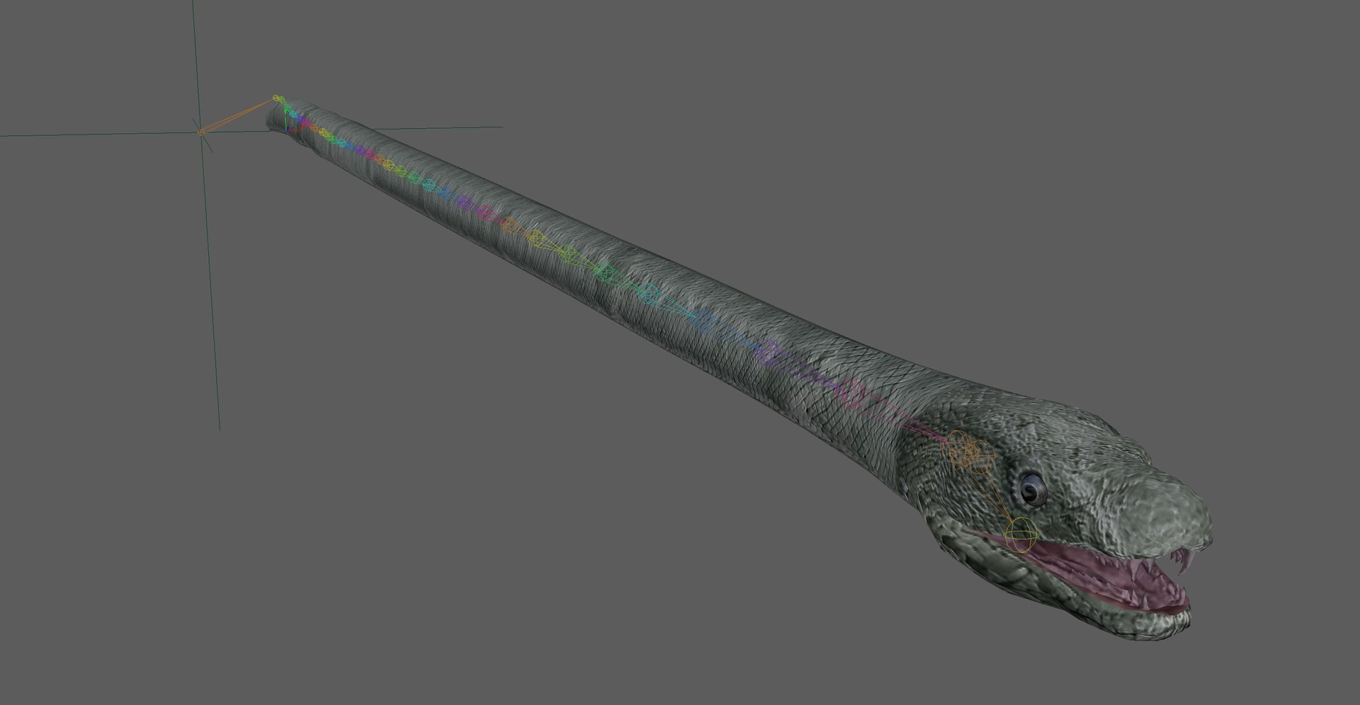 3D Model Black Mamba Snake Rig - TurboSquid 2352196