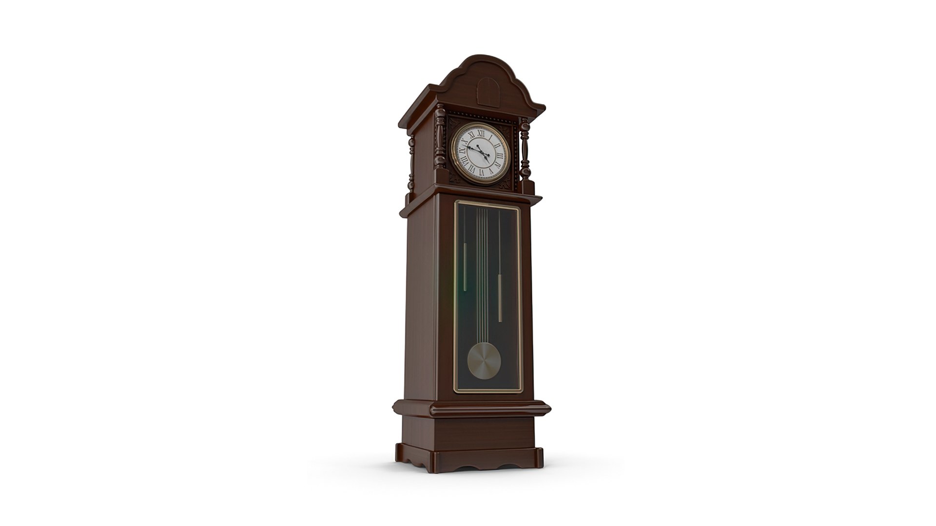 3D Grandfather Clock Model - TurboSquid 2147372