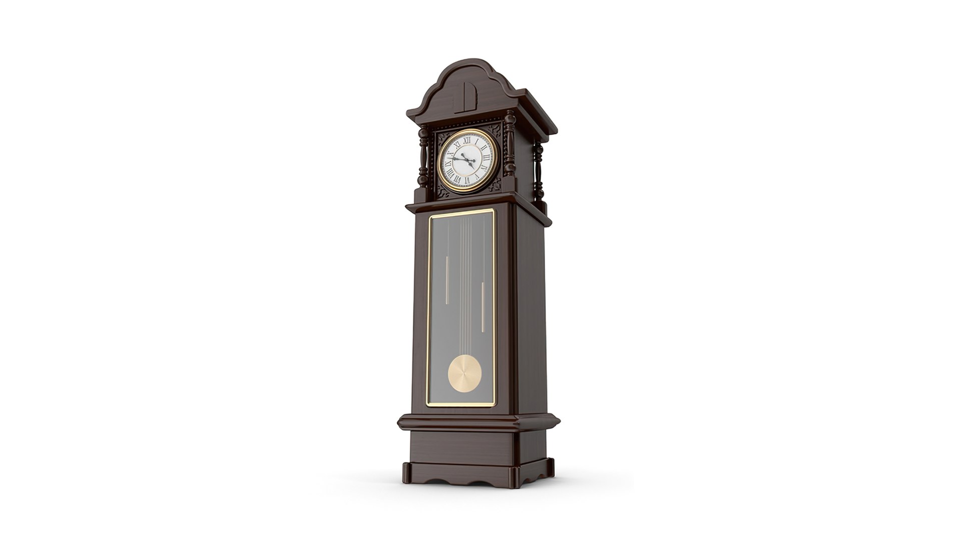 3D Grandfather Clock Model - TurboSquid 2147372