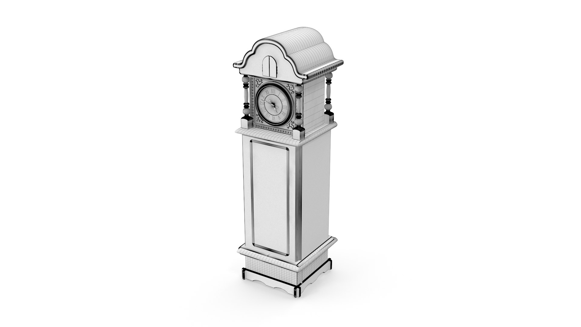 3D Grandfather Clock Model - TurboSquid 2147372