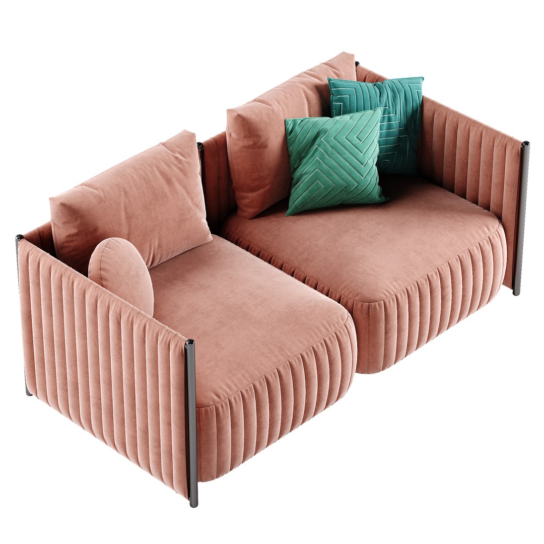 Saba Italia Metis sofa set 1 3D - TurboSquid 2160412