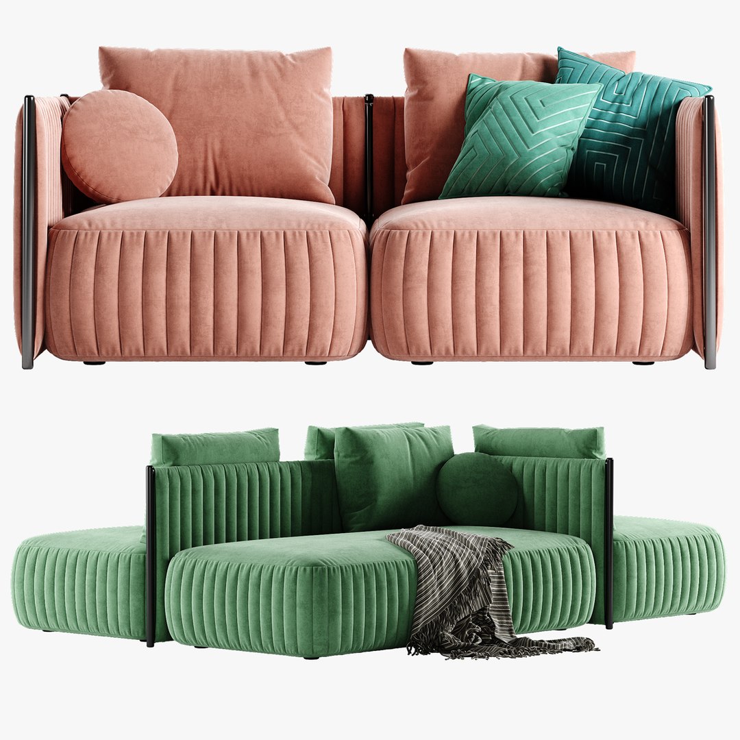 Saba Italia Metis sofa set 1 3D - TurboSquid 2160412