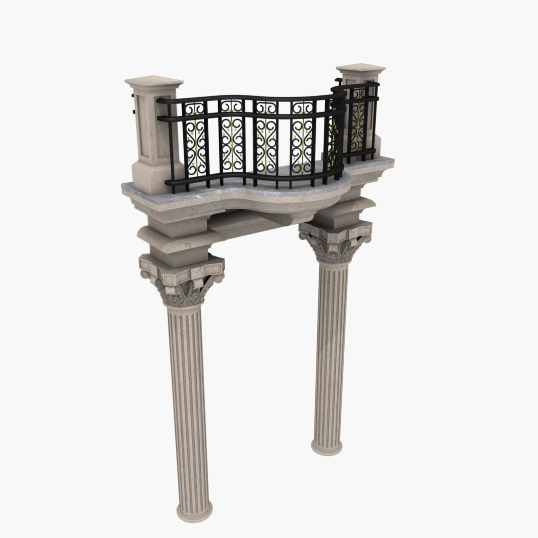 Balcony Ornate 3d Max