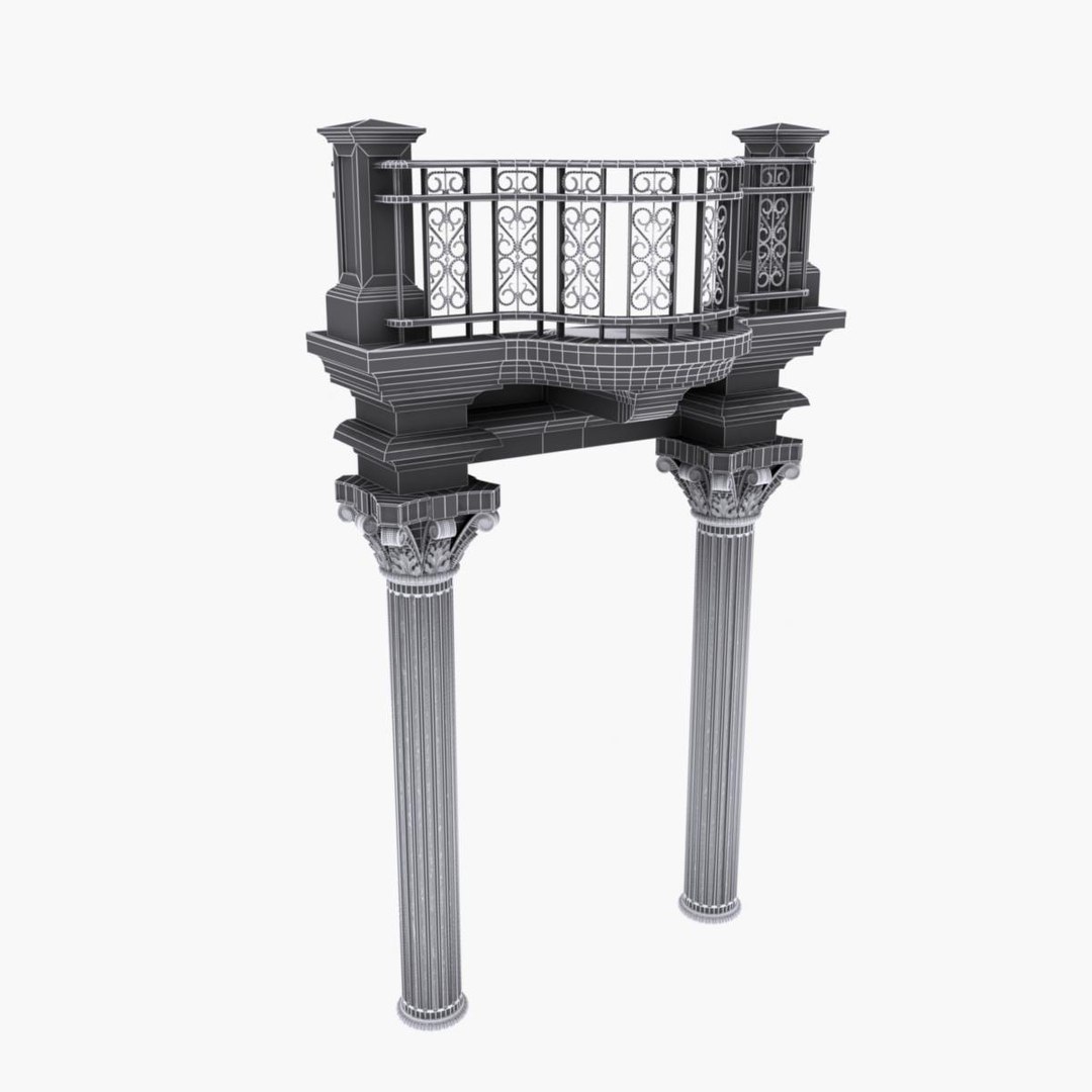 Balcony Ornate 3d Max