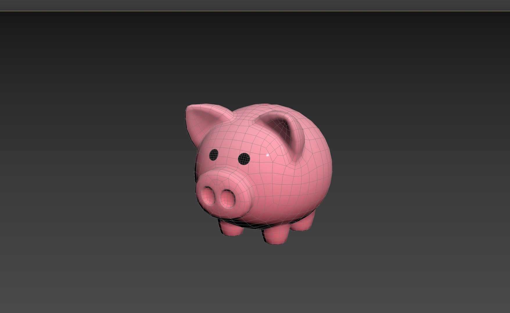 3D Cartoon Piggy Bank Model - TurboSquid 1920180