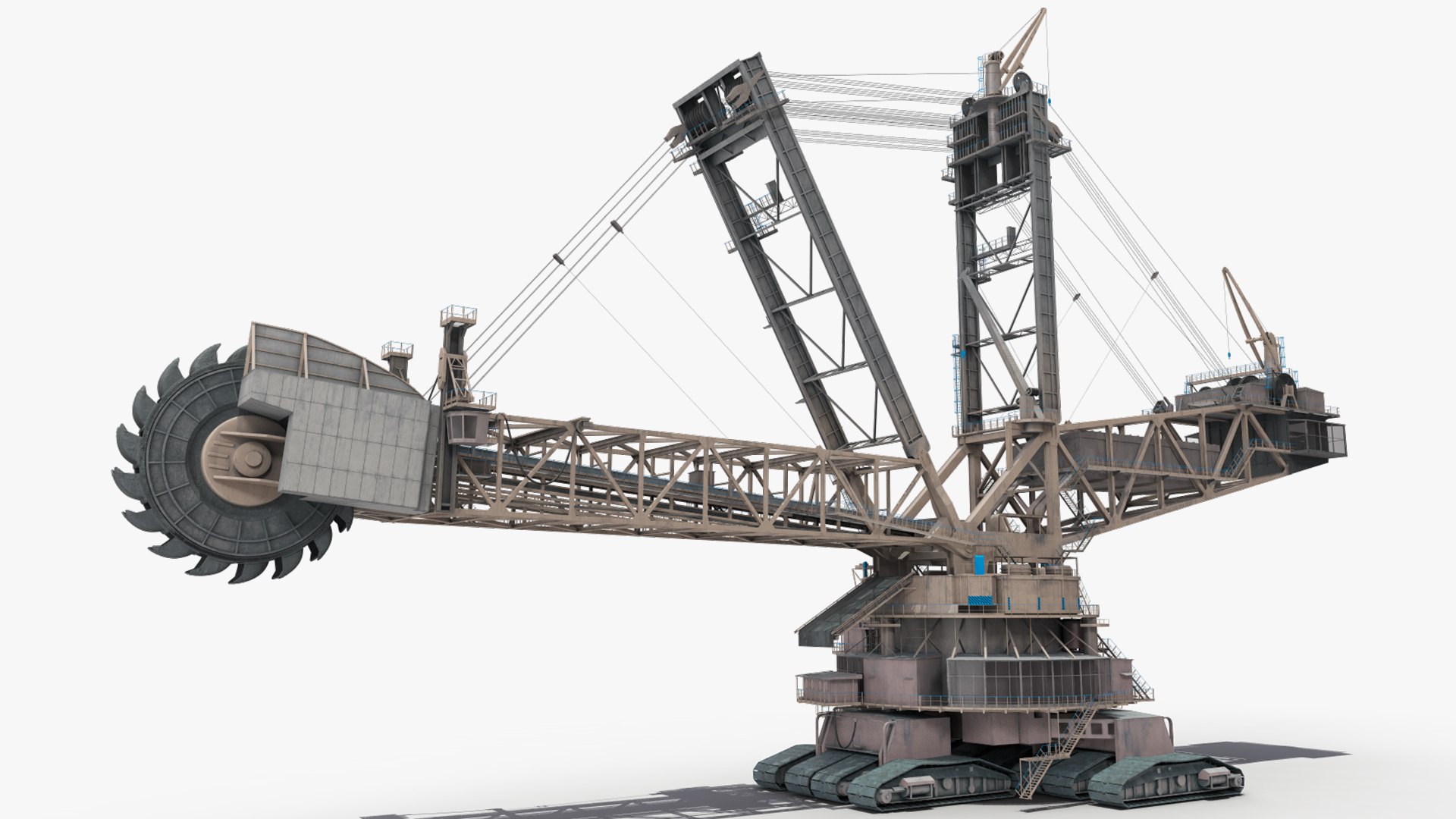 3D Mining Multi Bucket Wheel Excavator Rigged for Maya - TurboSquid 2062654